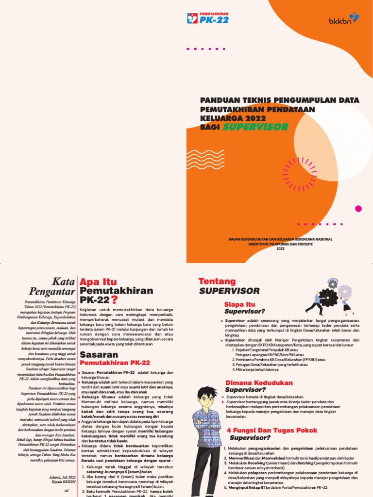 Buklet - Pemutakhiran PK-22 - Supervisor | PDF