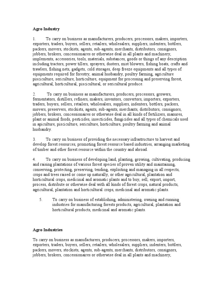 Sample Business Objects | PDF | Agriculture | Retail