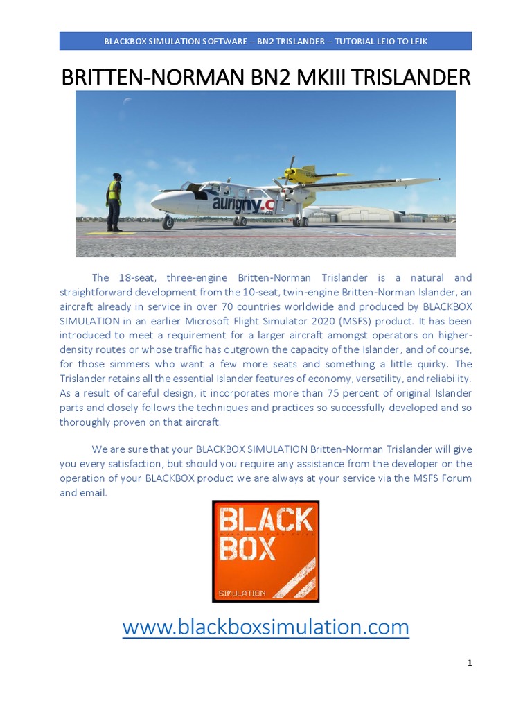 Trislander Tutorial: LEIO to LFJK Guide | PDF | Carburetor | Throttle