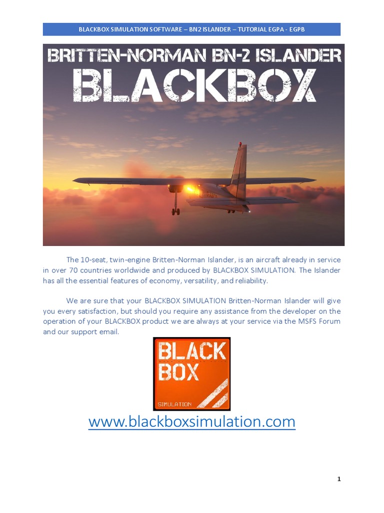 Blackbox Islander Tutorial EGPA-EGPB | Download Free PDF | Carburetor | Vehicles