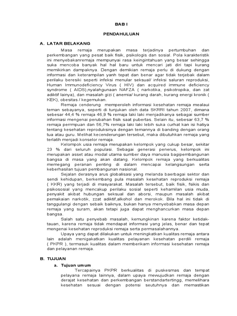 Pedoman PKPR Benar | PDF