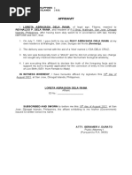 Affidavit of Subdivision Confirmation | PDF | Affidavit | Evidence