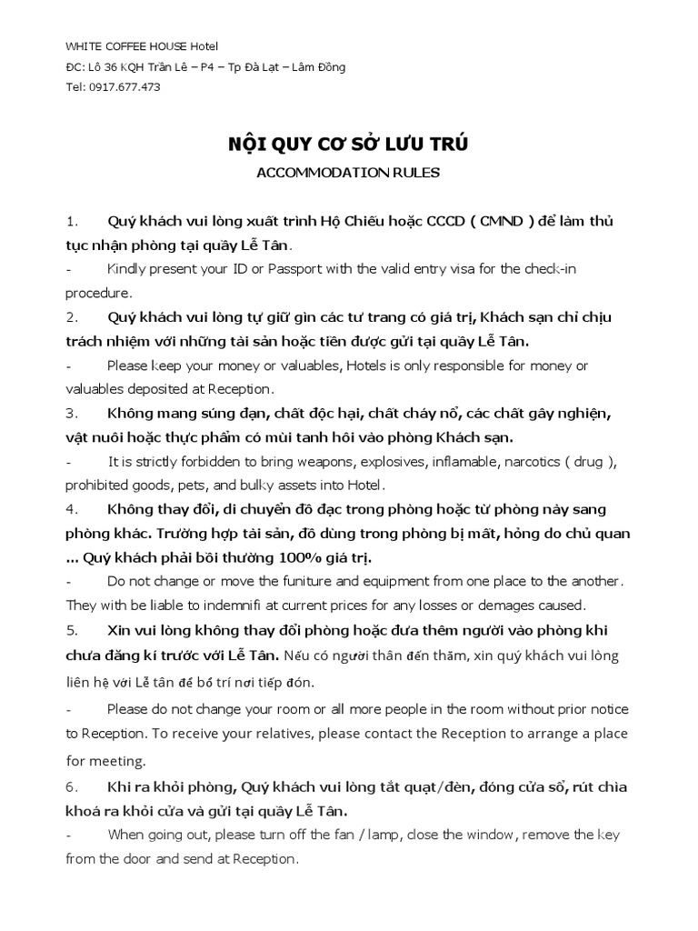 N I Quy Cơ S Lưu Trú | PDF