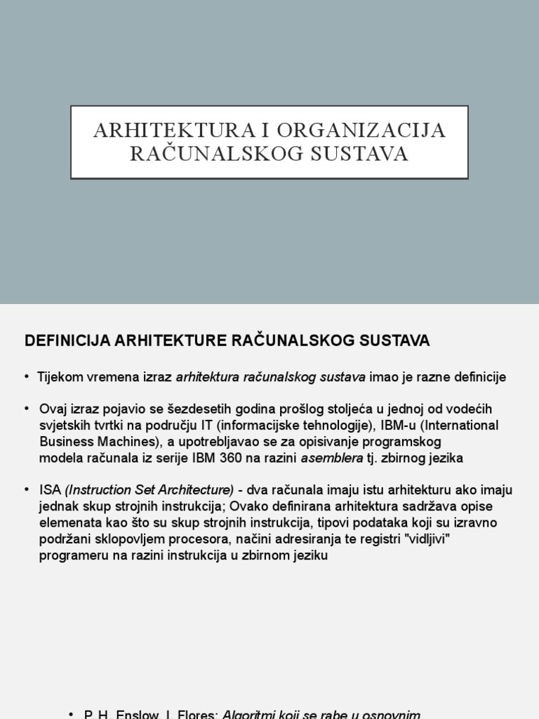 Arhitektura Računala | PDF