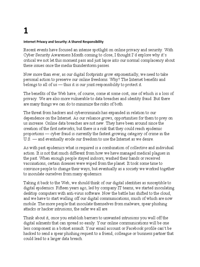 Printable Shared Responsibility Definition