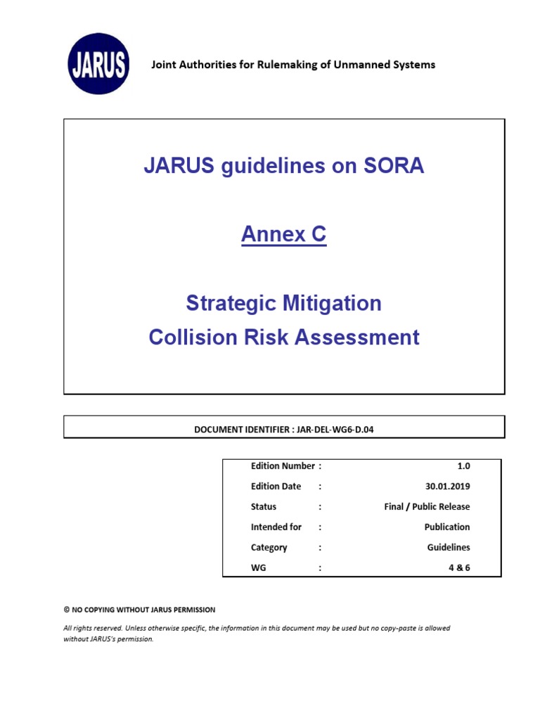 Jar Doc 06 Jarus Sora Annex C v1.0 | PDF | Unmanned Aerial Vehicle | Risk