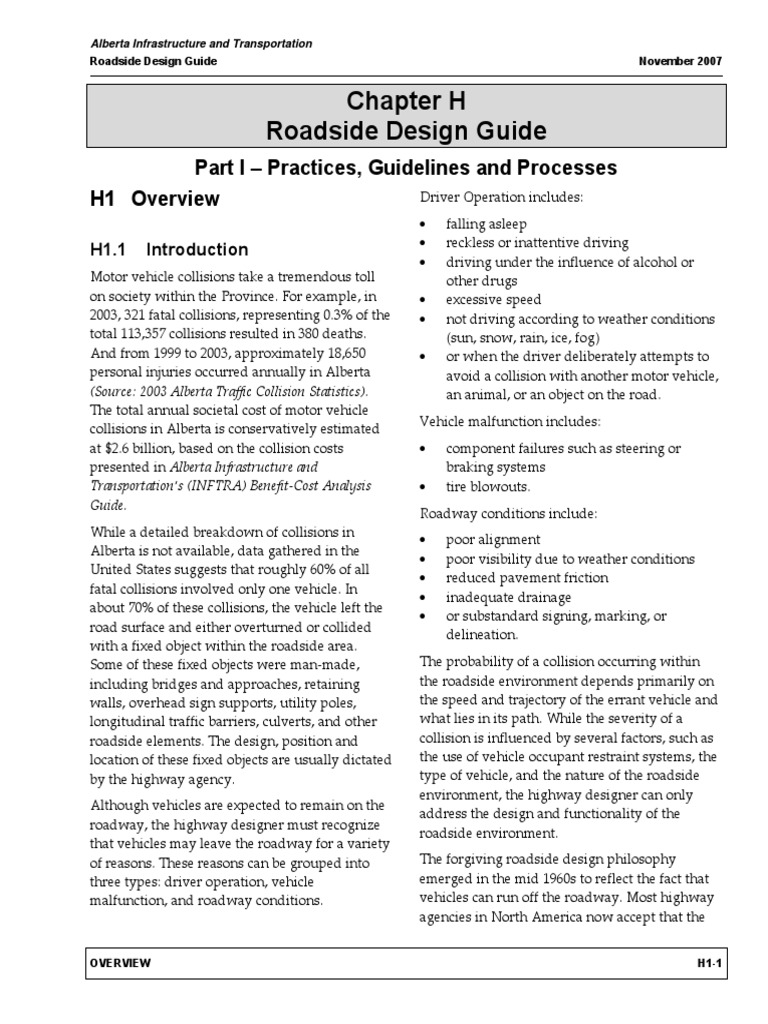 Road Side Design Guide | Download Free PDF | Traffic Collision | Road ...