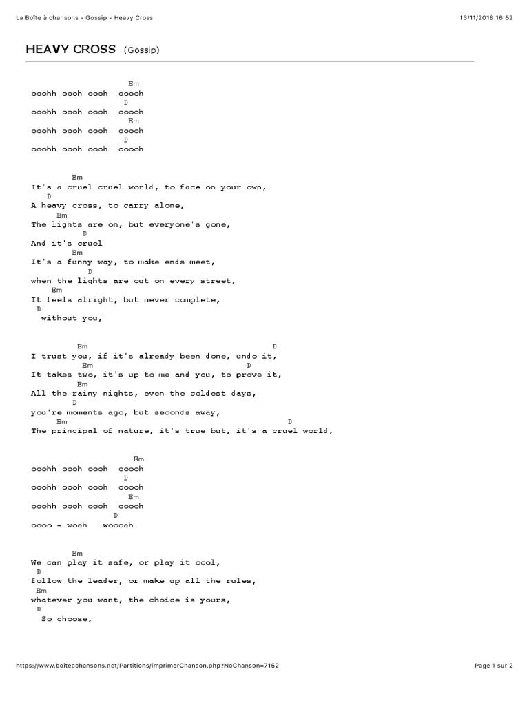 Heavy Cross - Gossip | PDF