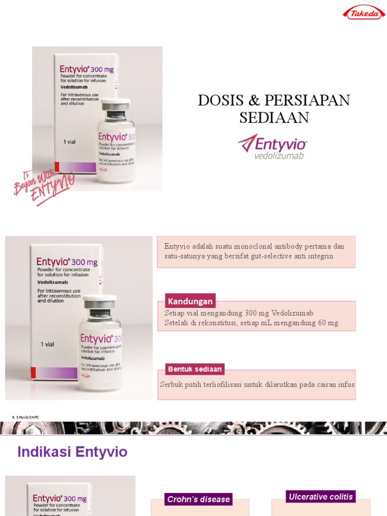 Dosis & Persiapan Sediaan Entyvio | PDF
