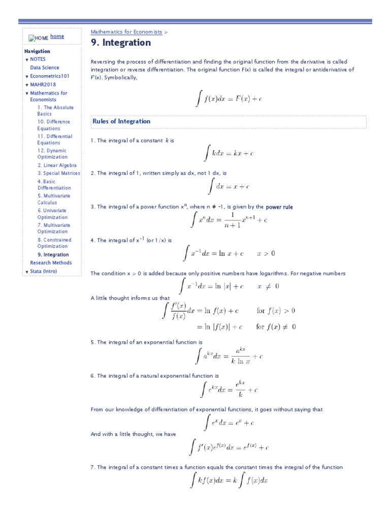 Integration - Yongyoonnotes | Download Free PDF | Integral | Function ...