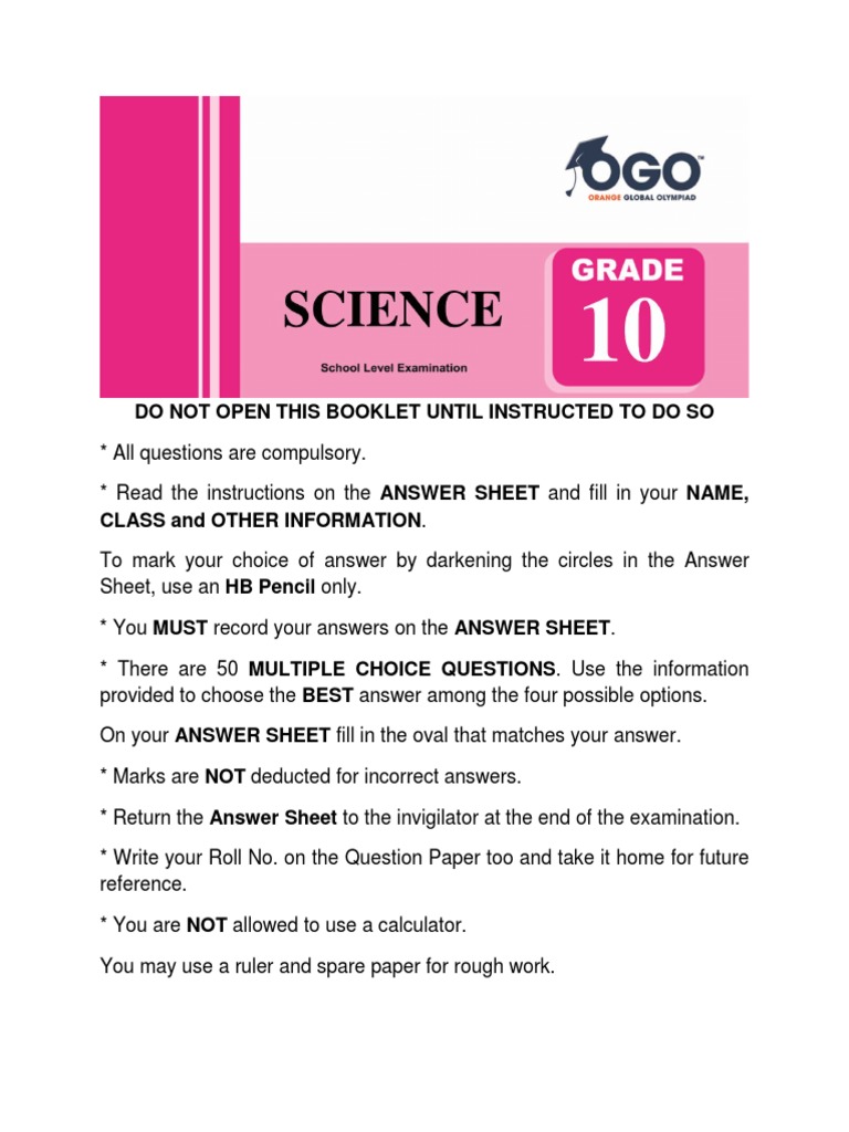 Science Grade 10 SLE Practice Paper | PDF | Dominance (Genetics ...