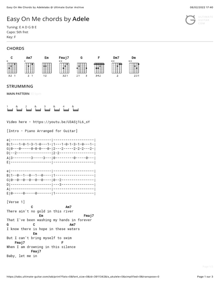 Easy On Me - Adele | PDF | Song Structure | Popular Music