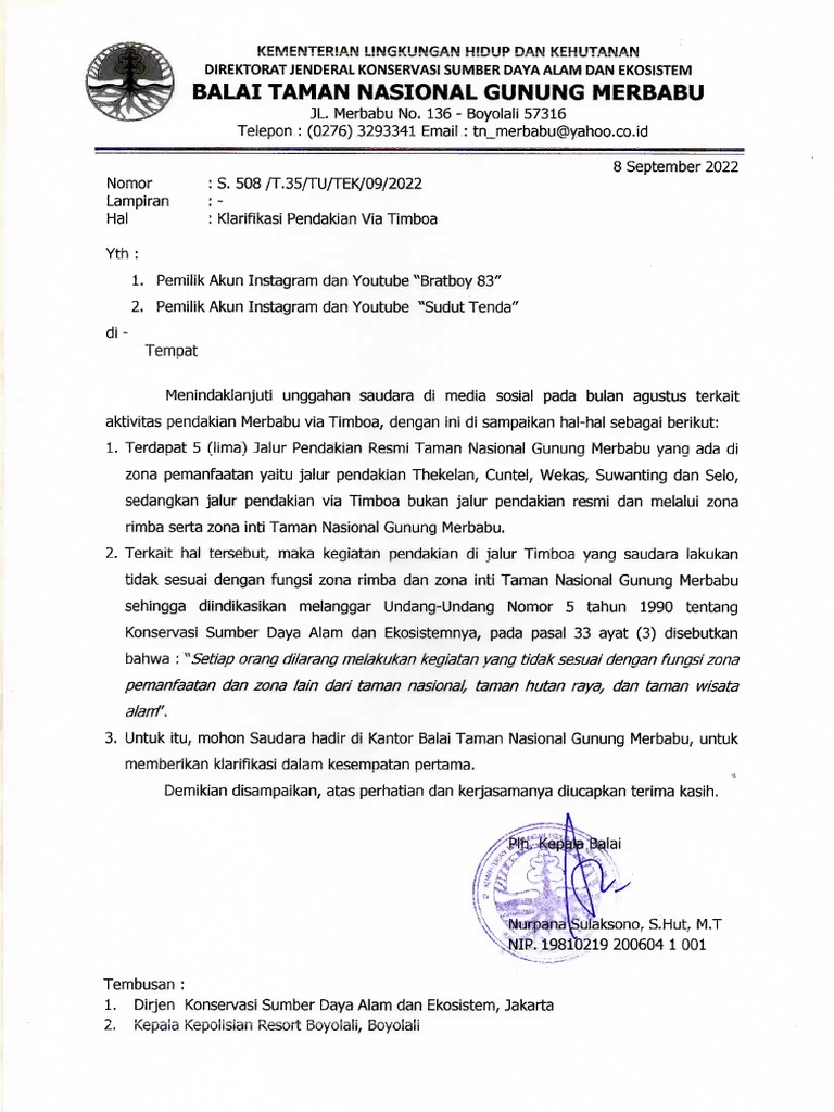 Surat Pemanggilan | PDF