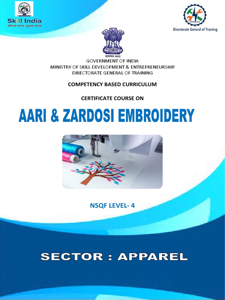 Aari & Zardosi Embroidery Course Guide | PDF | Embroidery | Needlework