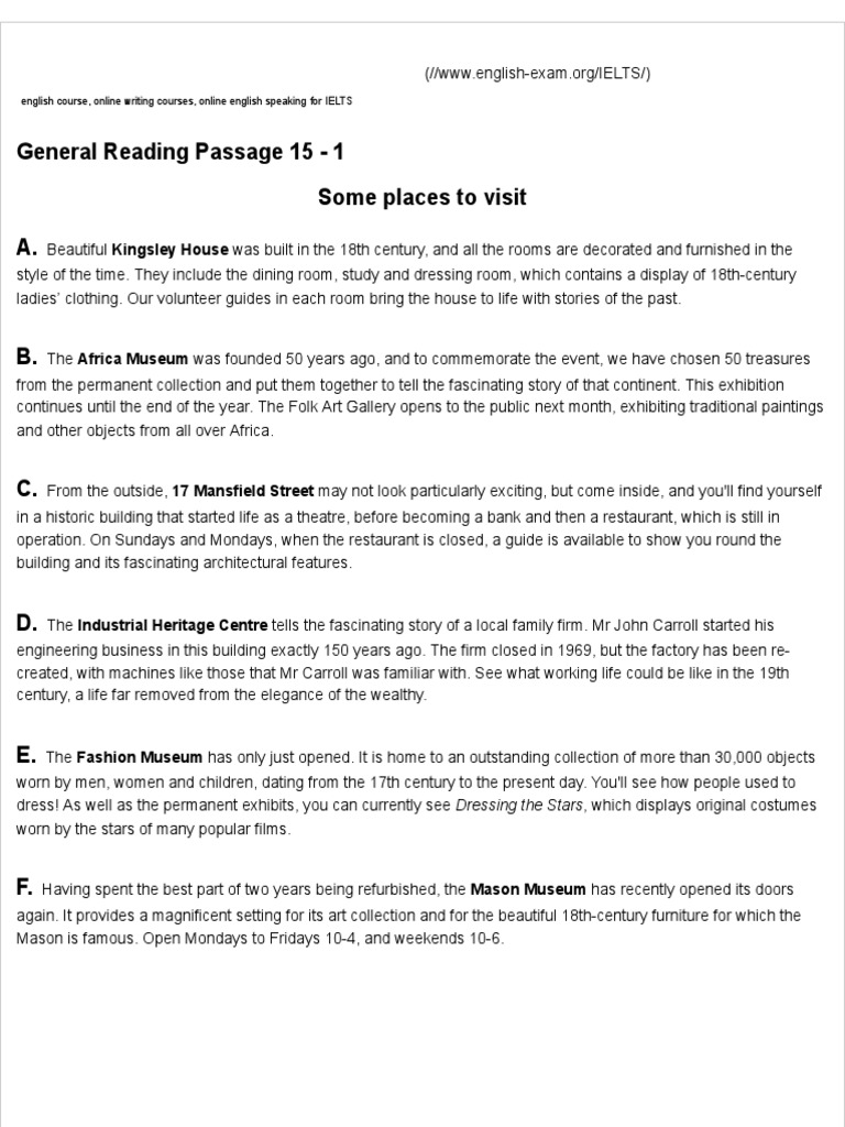 IELTS Reading Sample (General) 5 | PDF | International English Language ...