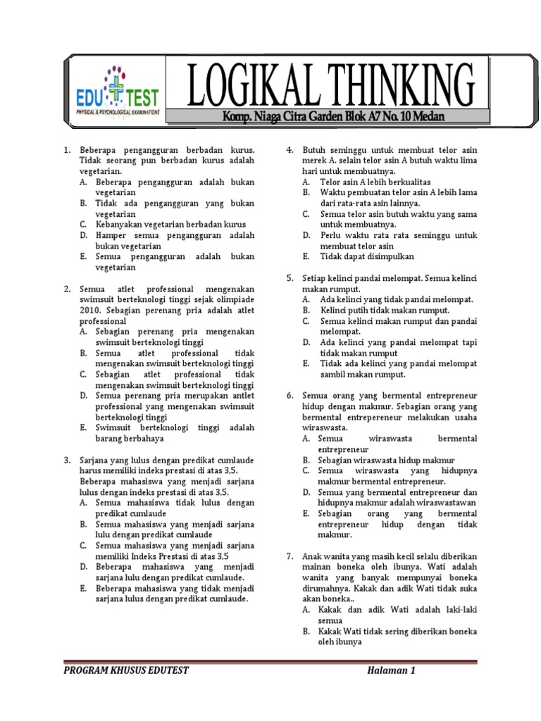 Logikal Thinking 2 | PDF