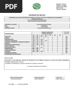 Informe de Notas | PDF | Science | Educación avanzada