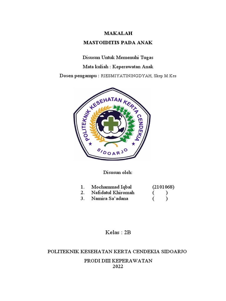 Mastoiditis pada Anak: Diagnosis dan Perawatan | PDF | Pengembangan ...