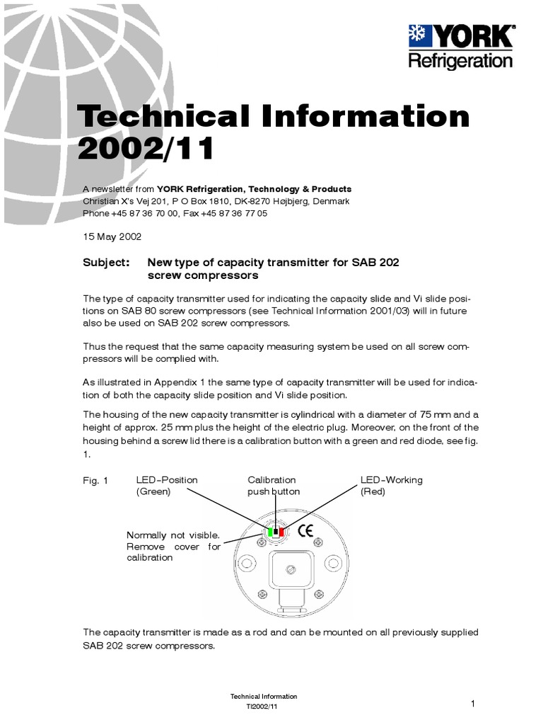 New Type of Capacity Transmitter For SAB 202 | PDF | Piston ...