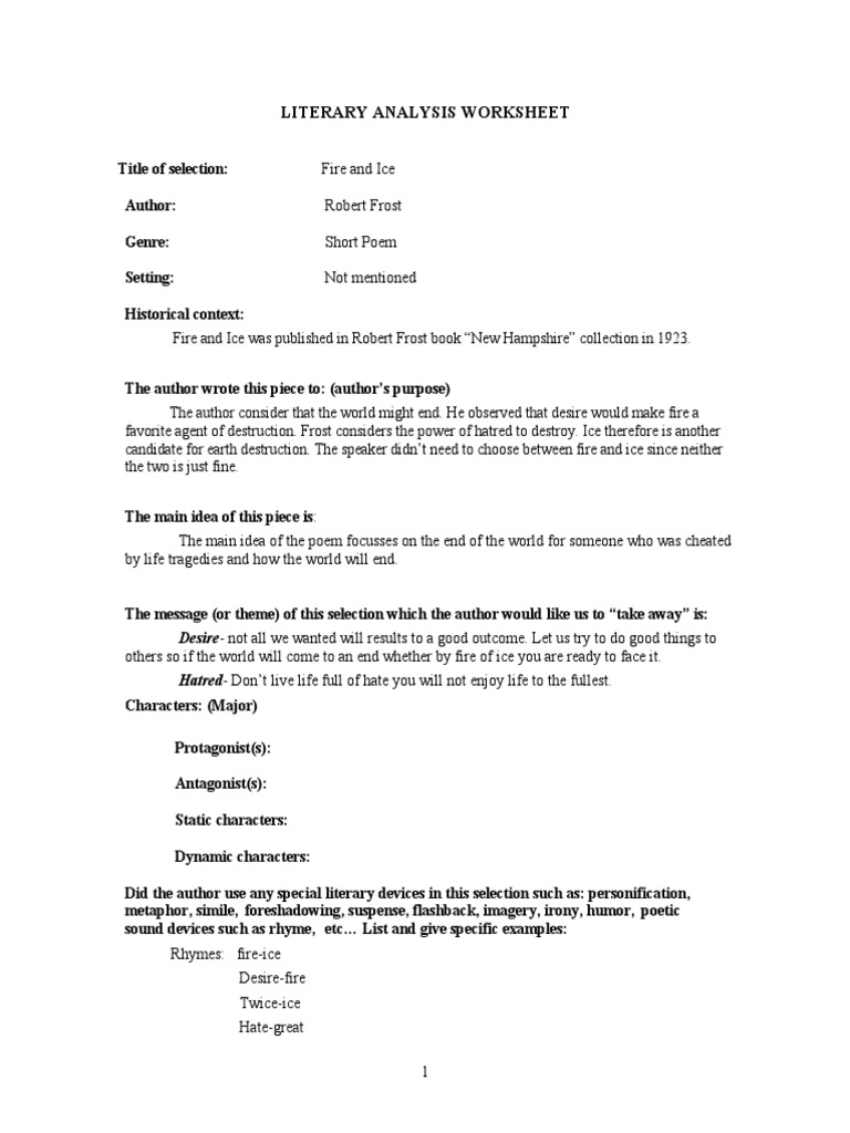 5.Prelim-Literary Criticism Activity 1 - Fire and Ice - Reader Response ...
