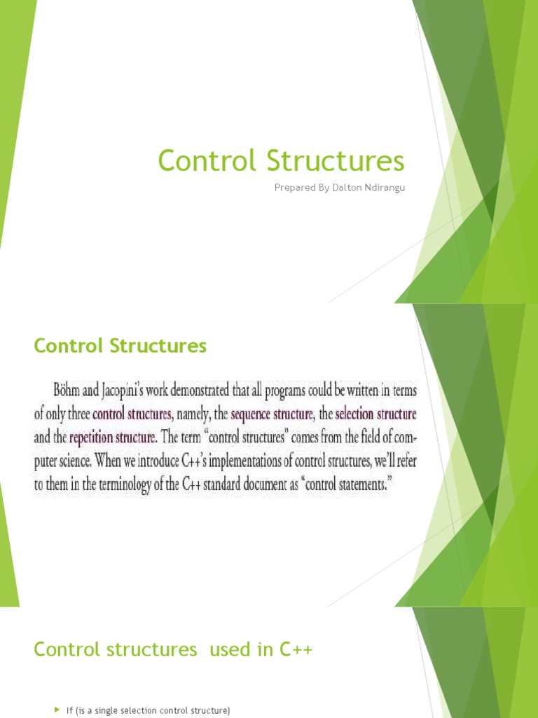 Week 3 And Week 4 Control Structures Pdf Control Flow Mathematics