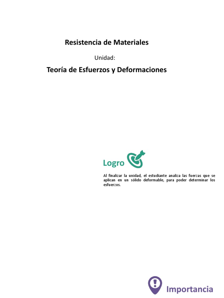 Esfuerzos y Deformaciones en Materiales | PDF | Resistencia de materiales | Física Aplicada e ...