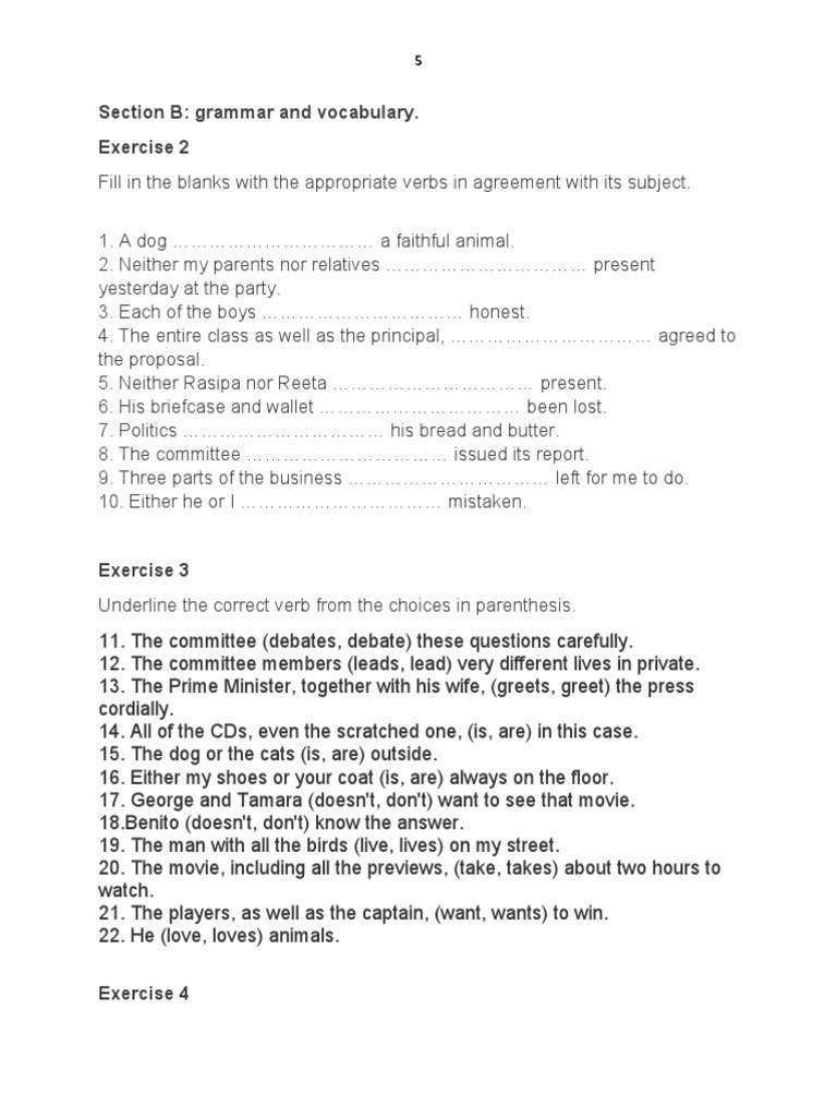 CAT 1 STAGE 9 AND 10 TERM 2 Fill in The Blanks With The Appropriate ...