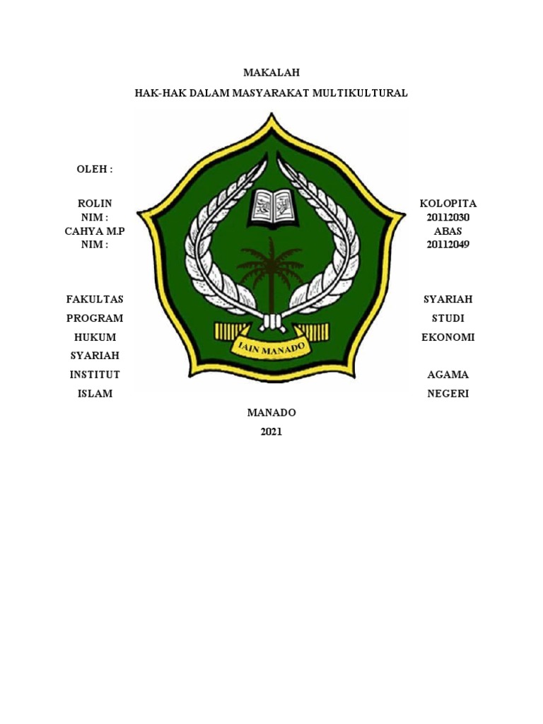 Hak-Hak dalam Masyarakat Multikultural | PDF | Ilmu Sosial