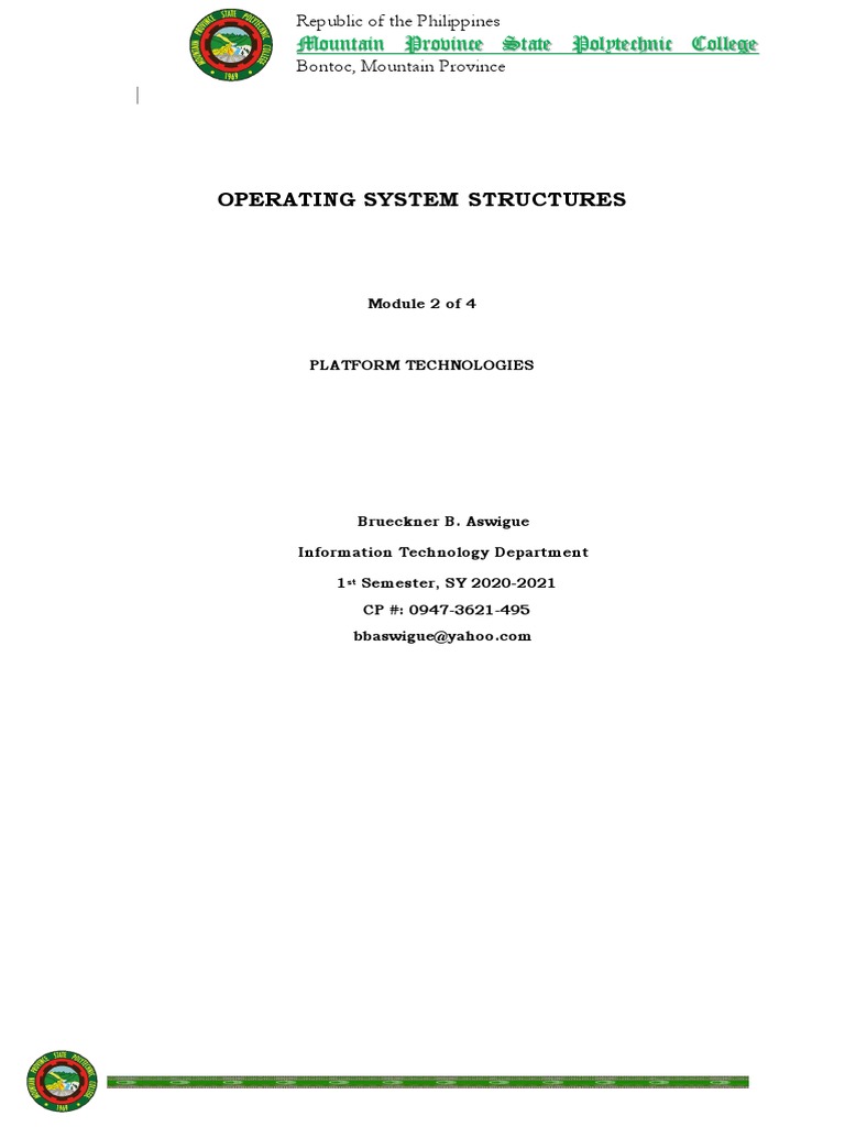 Overview of Operating System Structures | PDF | Kernel (Operating ...
