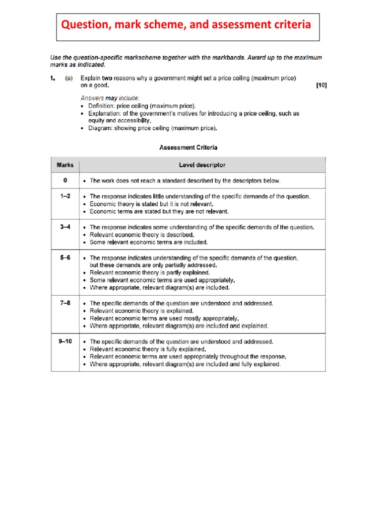 10 Mark Question Marking | PDF