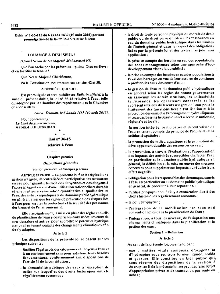 Loi Eau 36-15 Fr-Compressed | PDF