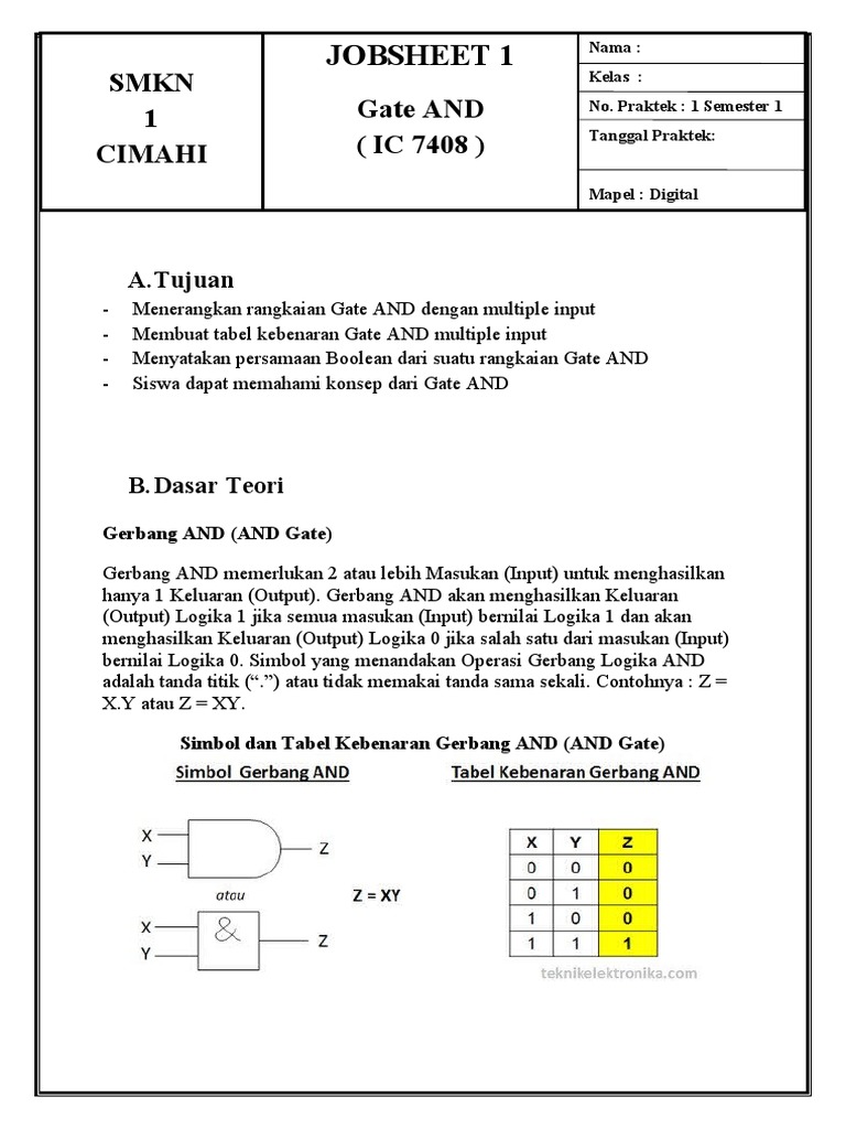 Praktikum Gerbang Logika Digital | PDF