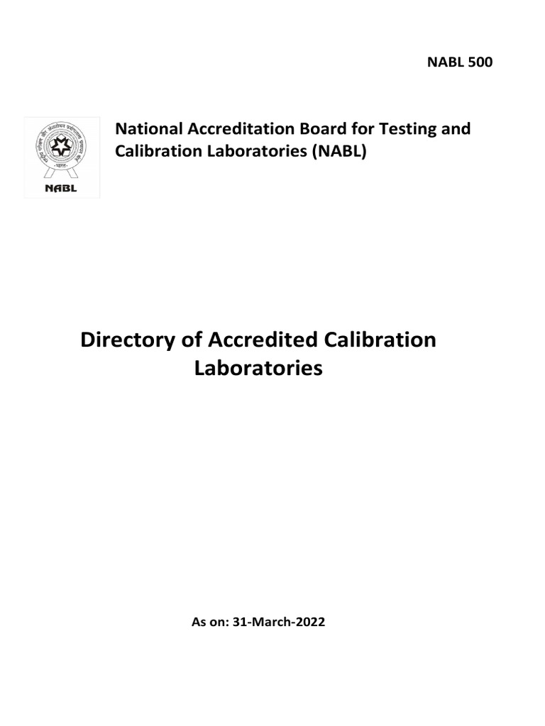 Nabl 500 | PDF | Calibration
