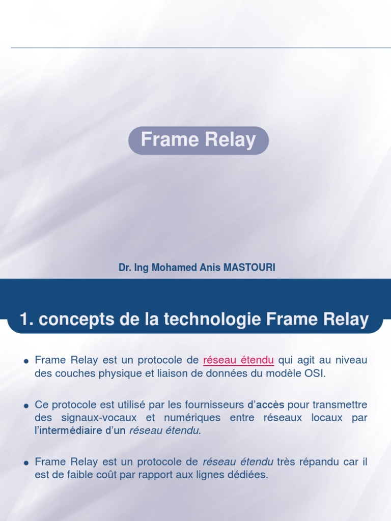 Introduction au protocole Frame Relay | PDF | Transmission des données ...