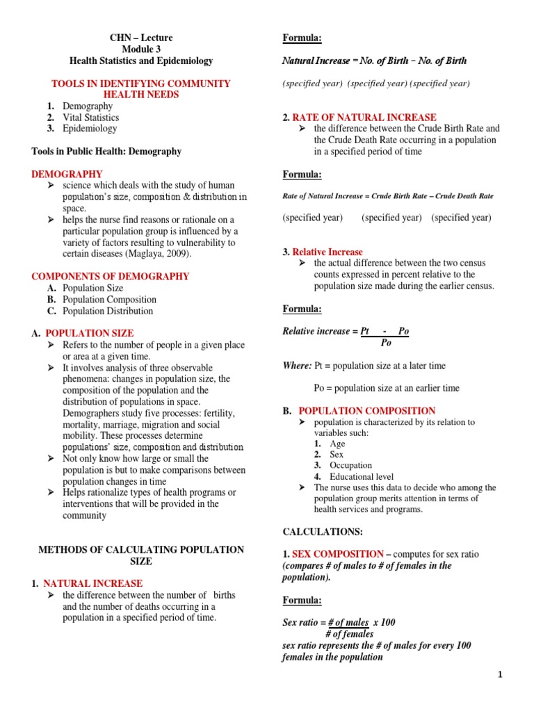 Community Health Nursing Lecture MODULE 3 | PDF | Epidemiology | Infection