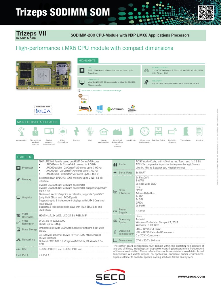 Trizeps VII Datasheet | PDF | Computer Architecture | Computing