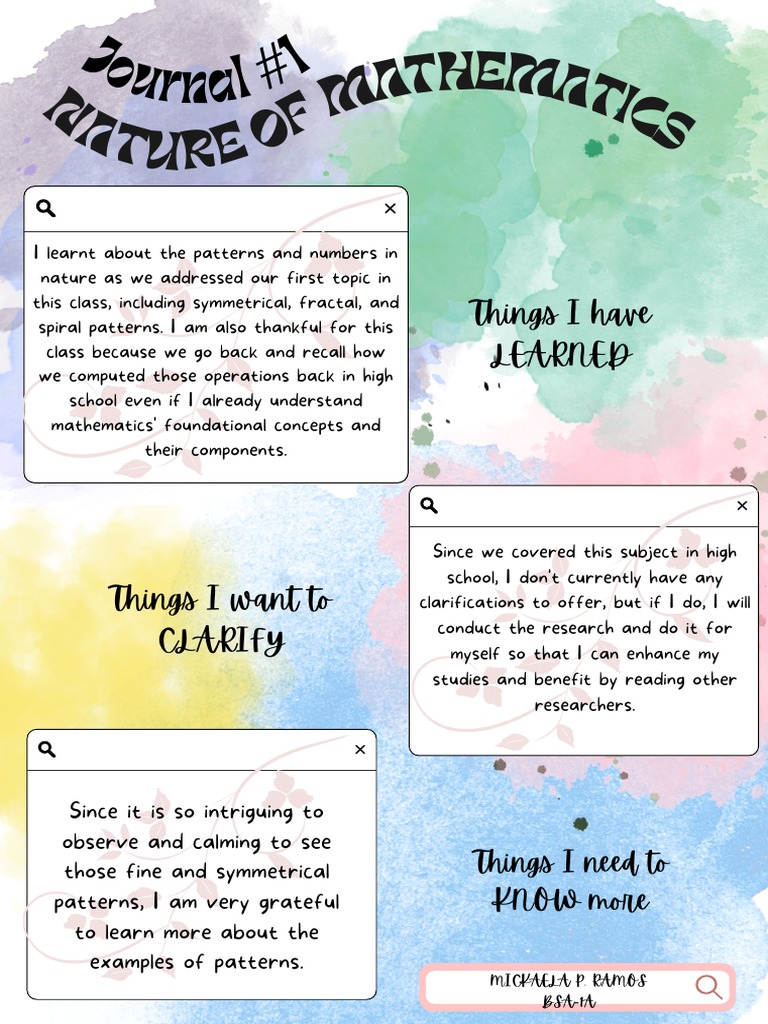 Math Journal #1 | PDF