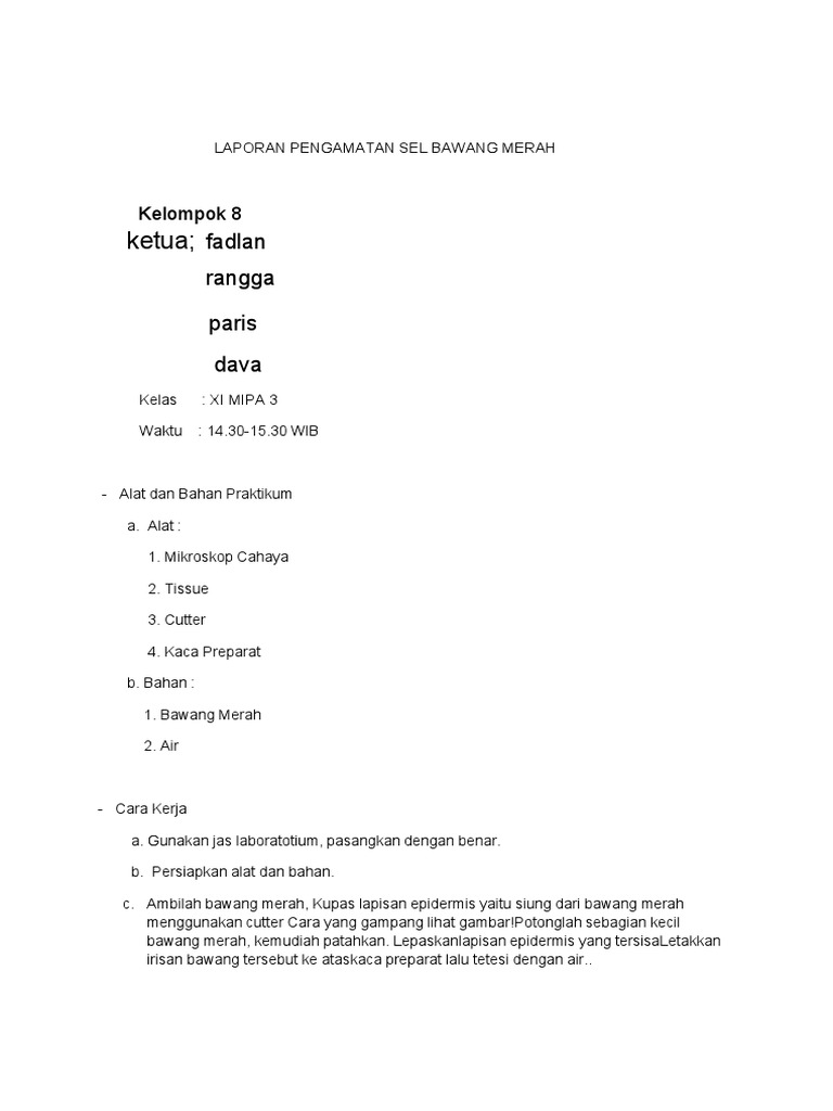 Laporan Praktikum Biologi | PDF