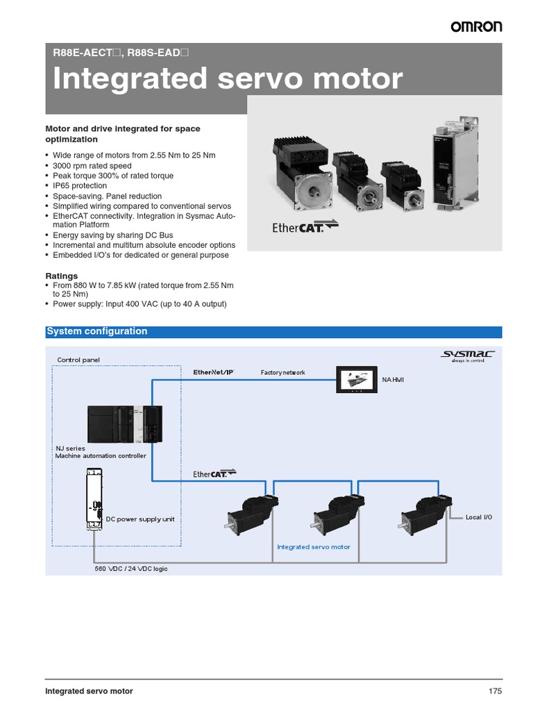 Integrated Servo Motor Specifications | PDF | Electric Motor | Power Supply