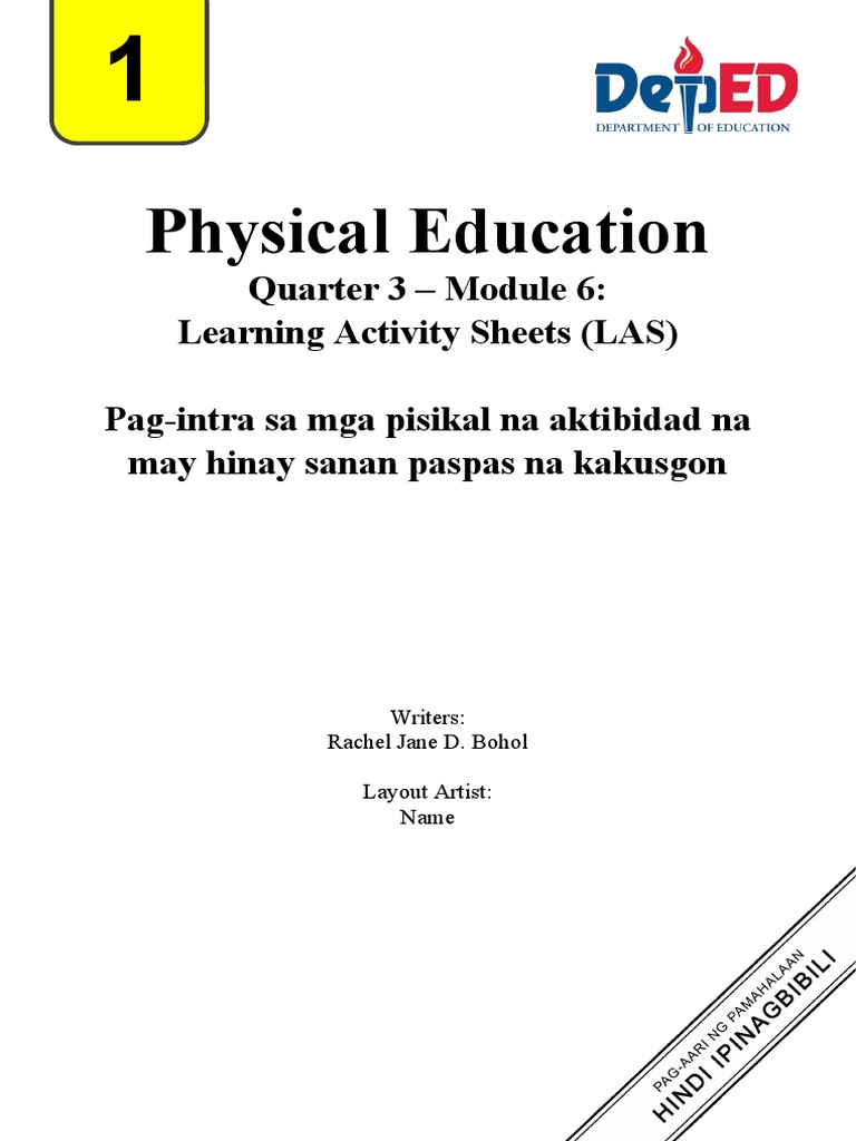 Q3 Grade 1 PE Module 6 | PDF