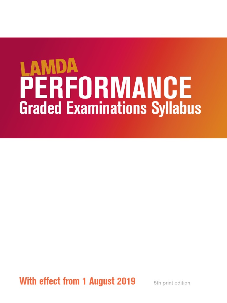 LAMDA Performance Exams | PDF | Educational Assessment | Test (Assessment)