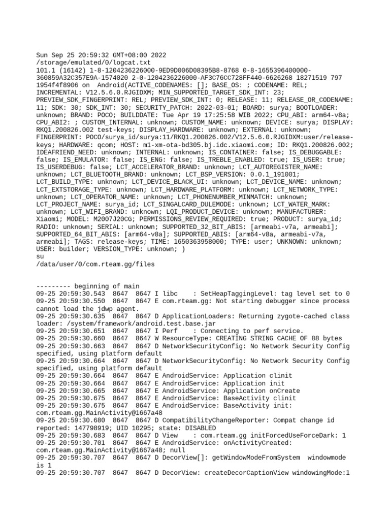 Logcat | PDF | Java (Programming Language) | Operating System Technology
