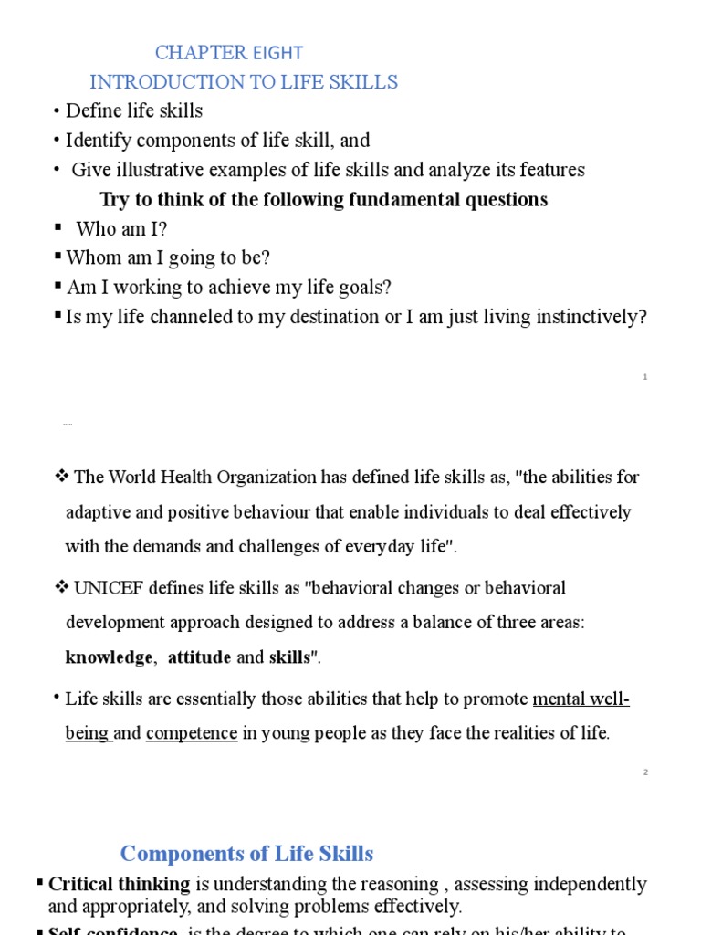 Introduction to Life Skills Overview | PDF | Life Skills | Anxiety