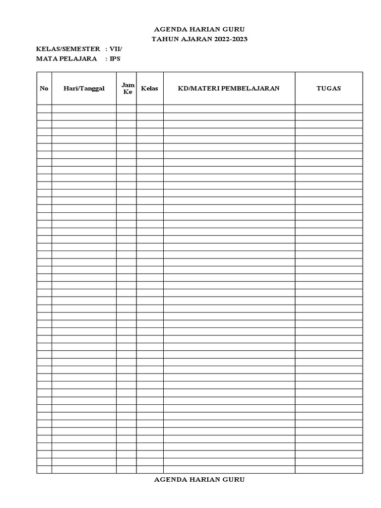 Agenda, Daftar Hadir 7 | PDF