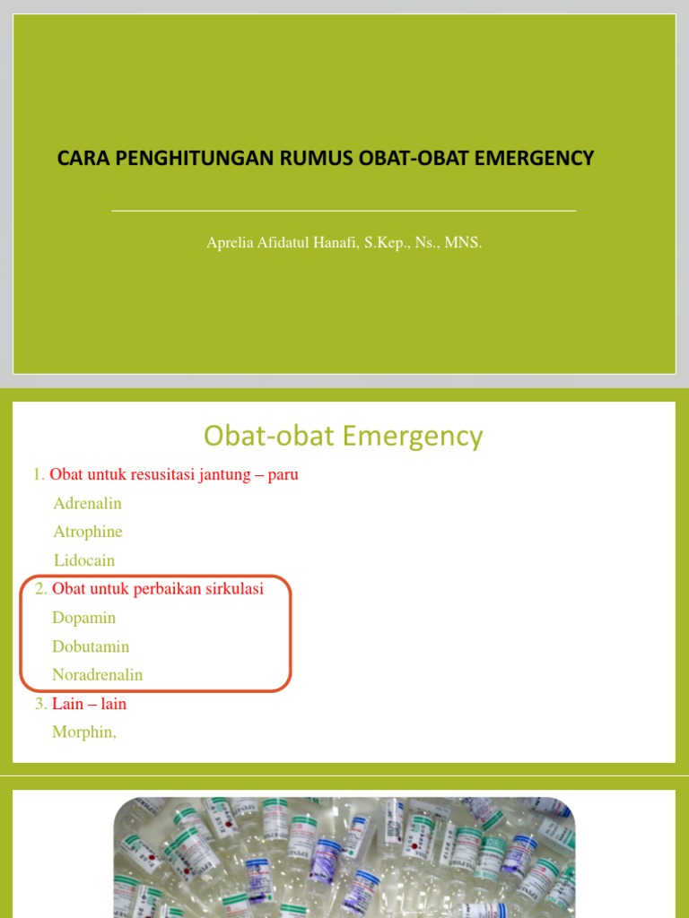 Rumus Penghitungan Obat Emergency | PDF