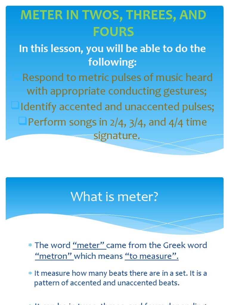 Understanding Musical Meter Basics | PDF