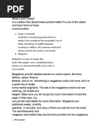 18 Examples of Print Media Types | PDF | Newspapers | Books