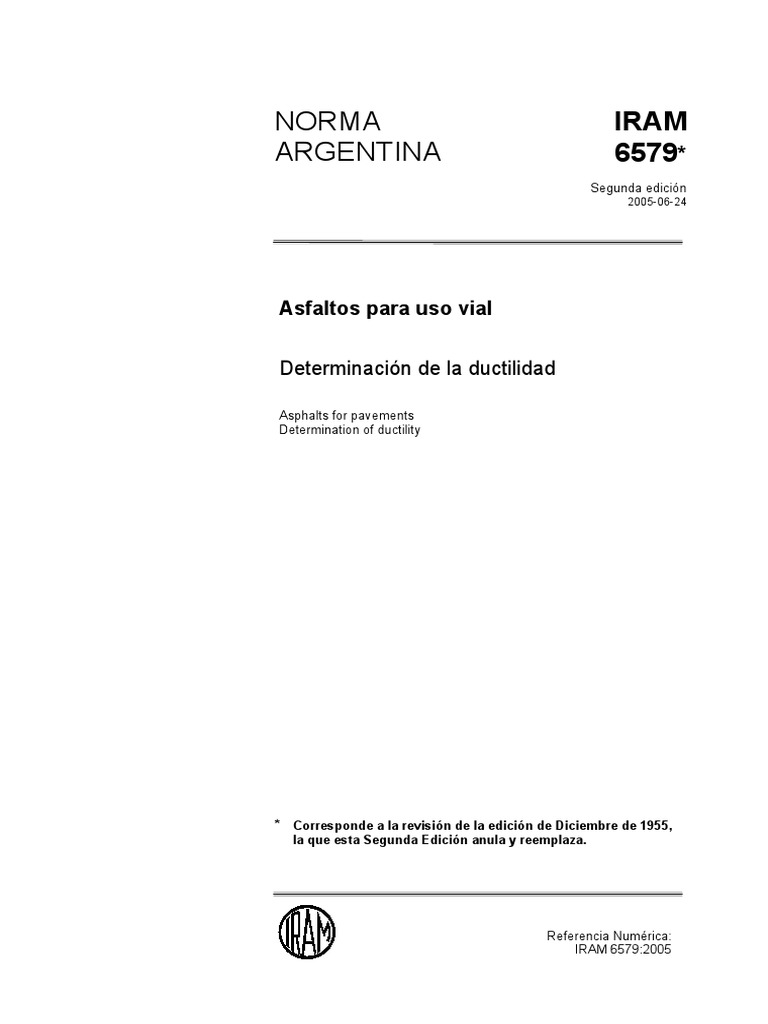 Iram 6579 - Ductilidad | PDF | Etanol | Química