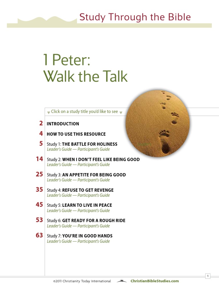 1peter Walk The Talk | PDF | Justification (Theology) | Jesus