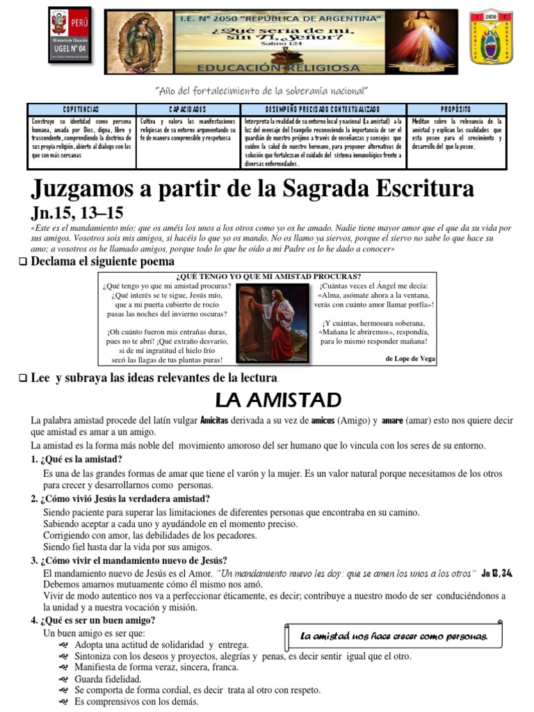 4 Ficha 21 La Amistad 2022 Pdf El Principito Amor